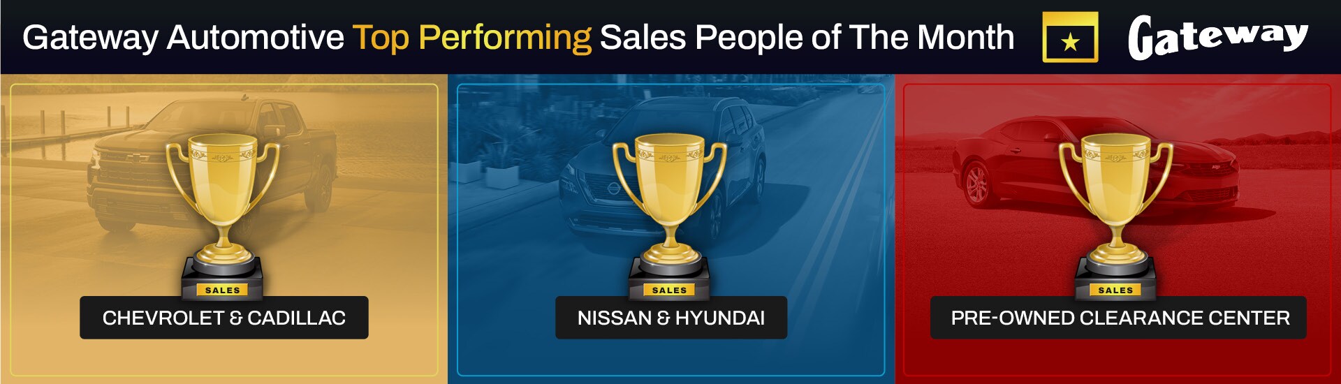 Sales People of The Month | Gateway Auto Group