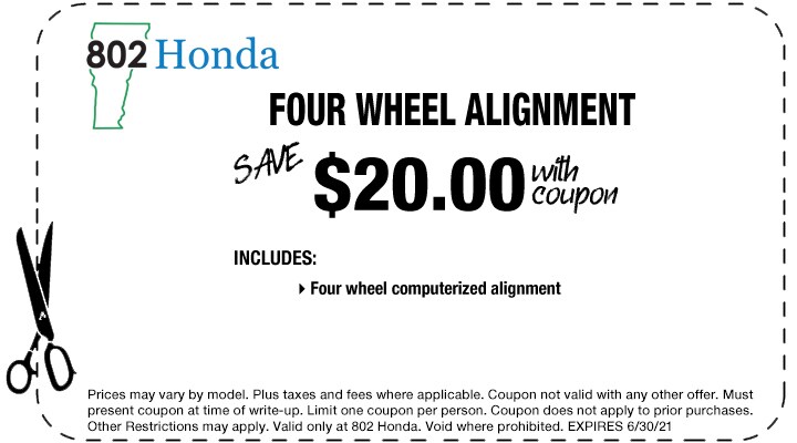 Honda Service and Parts Coupons | 802 Honda
