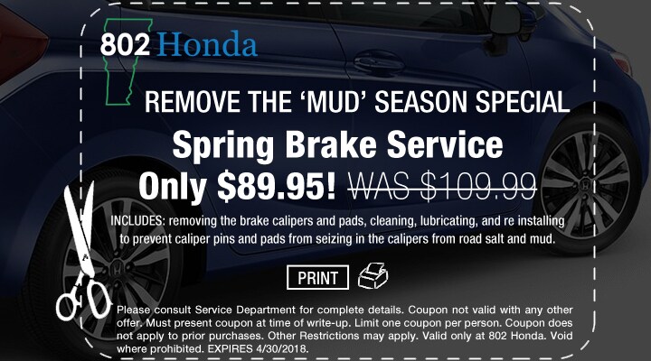 Honda Deals, Specials Offers and Coupons | 802 Honda, Vermont