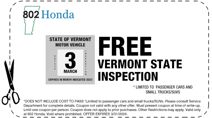Honda Service and Parts Coupons | 802 Honda