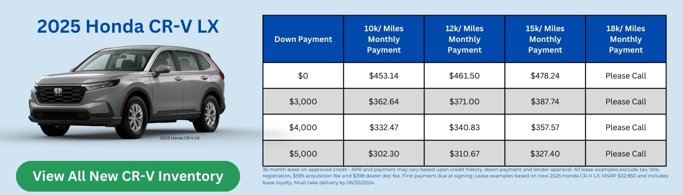 Lease It Your Way, Custom Built Honda Lease Deals | 802 Honda, Vermont