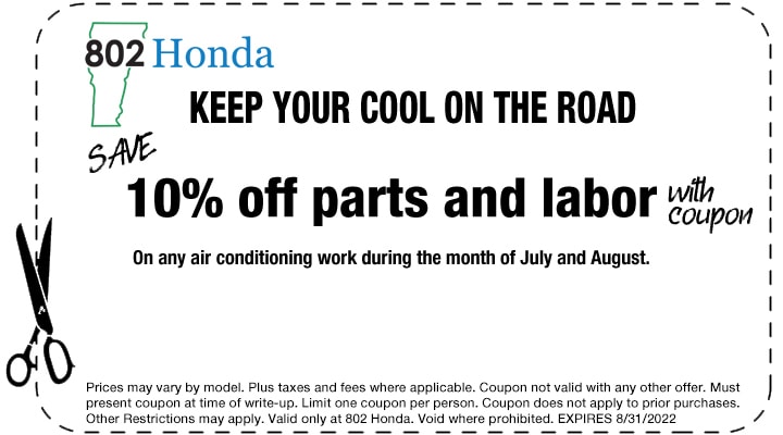 Honda Deals, Specials Offers and Coupons | 802 Honda, Vermont