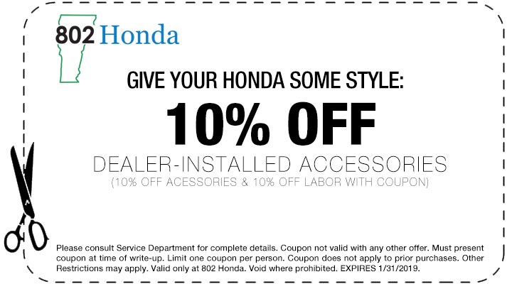 Honda Deals, Specials Offers and Coupons | 802 Honda, Vermont