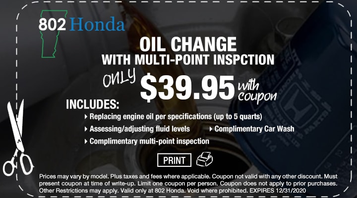 Honda Service and Parts Coupons | 802 Honda
