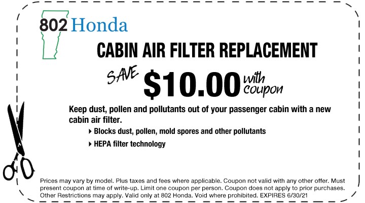 Honda Service and Parts Coupons | 802 Honda