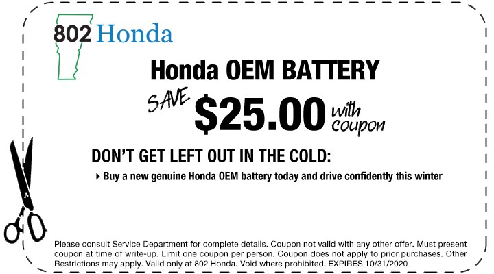 Honda Service and Parts Coupons | 802 Honda