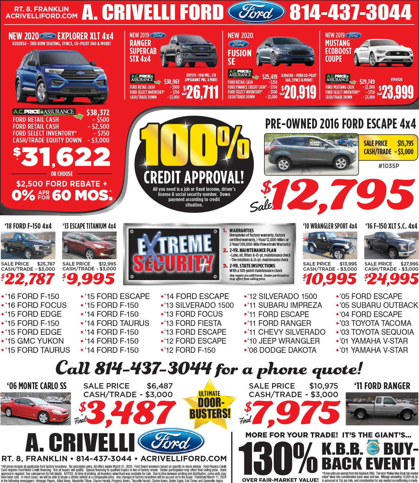Current Ad | A. Crivelli Ford Inc.