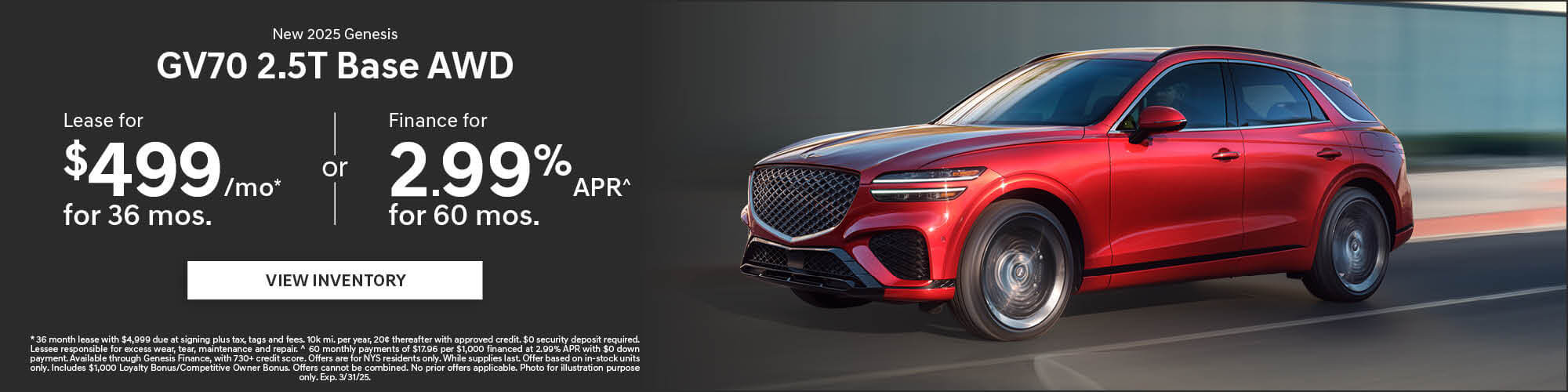 New Vehicle Specials | Genesis of the North Shore