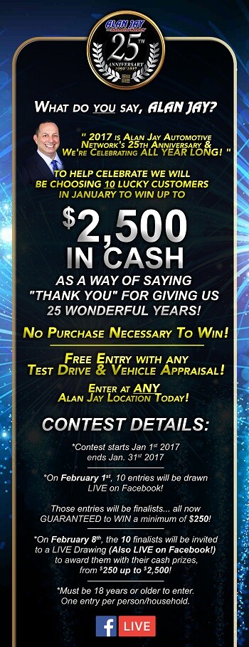 Alan Jay 25th Anniversary Cash Giveaway | Alan Jay Ford of Wauchula