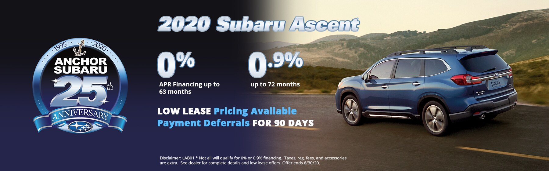 Monthly Subaru Specials | Anchor Subaru