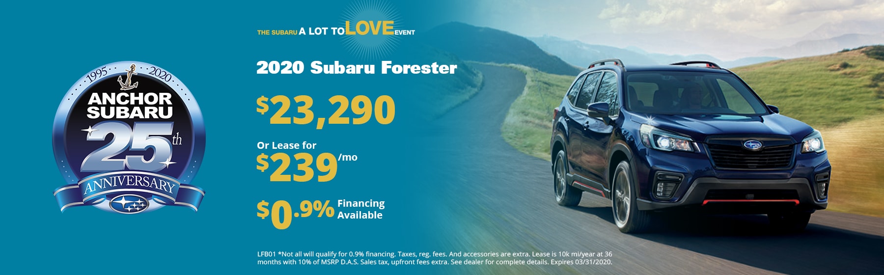Monthly Subaru Specials | Anchor Subaru