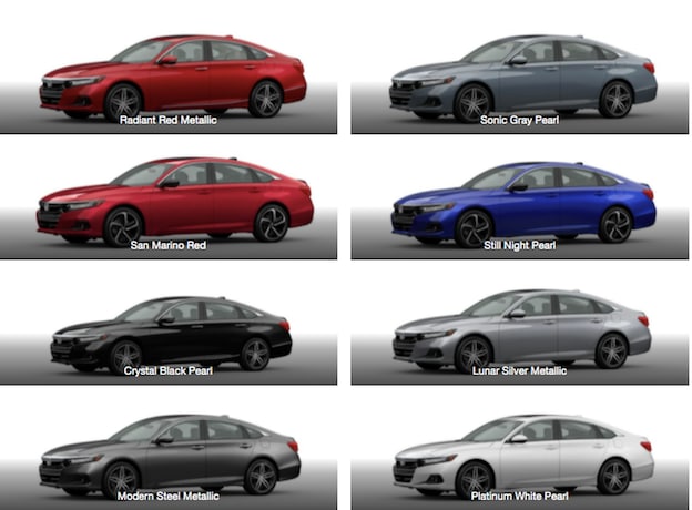 Colors For Honda Accord