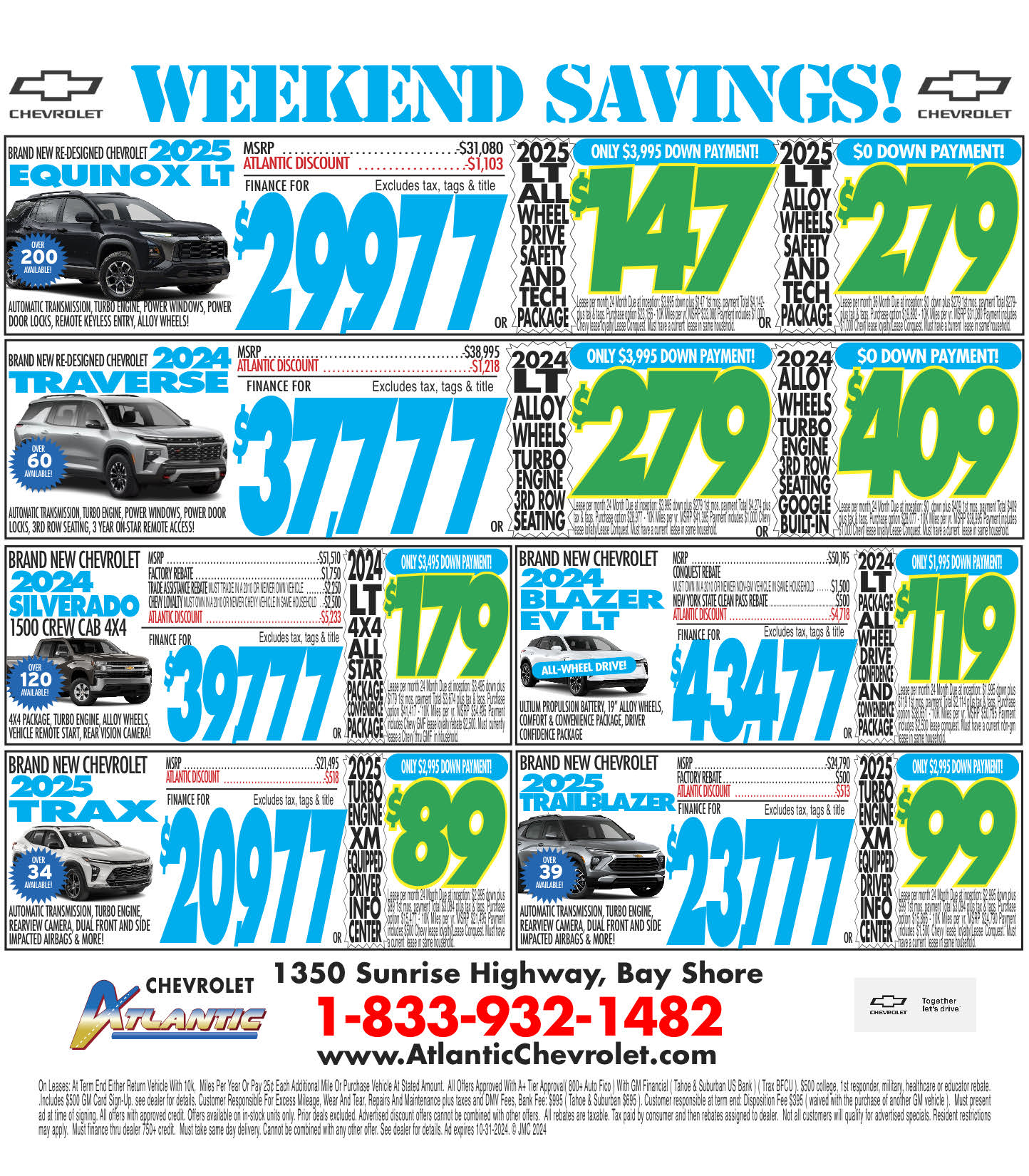 This Weeks Specials | Atlantic Chevrolet