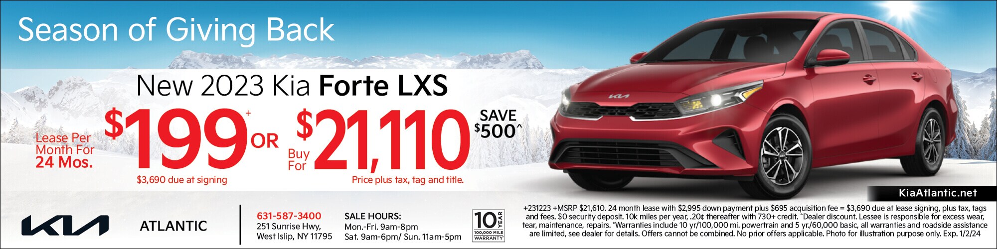 New Vehicle Specials | Atlantic Kia