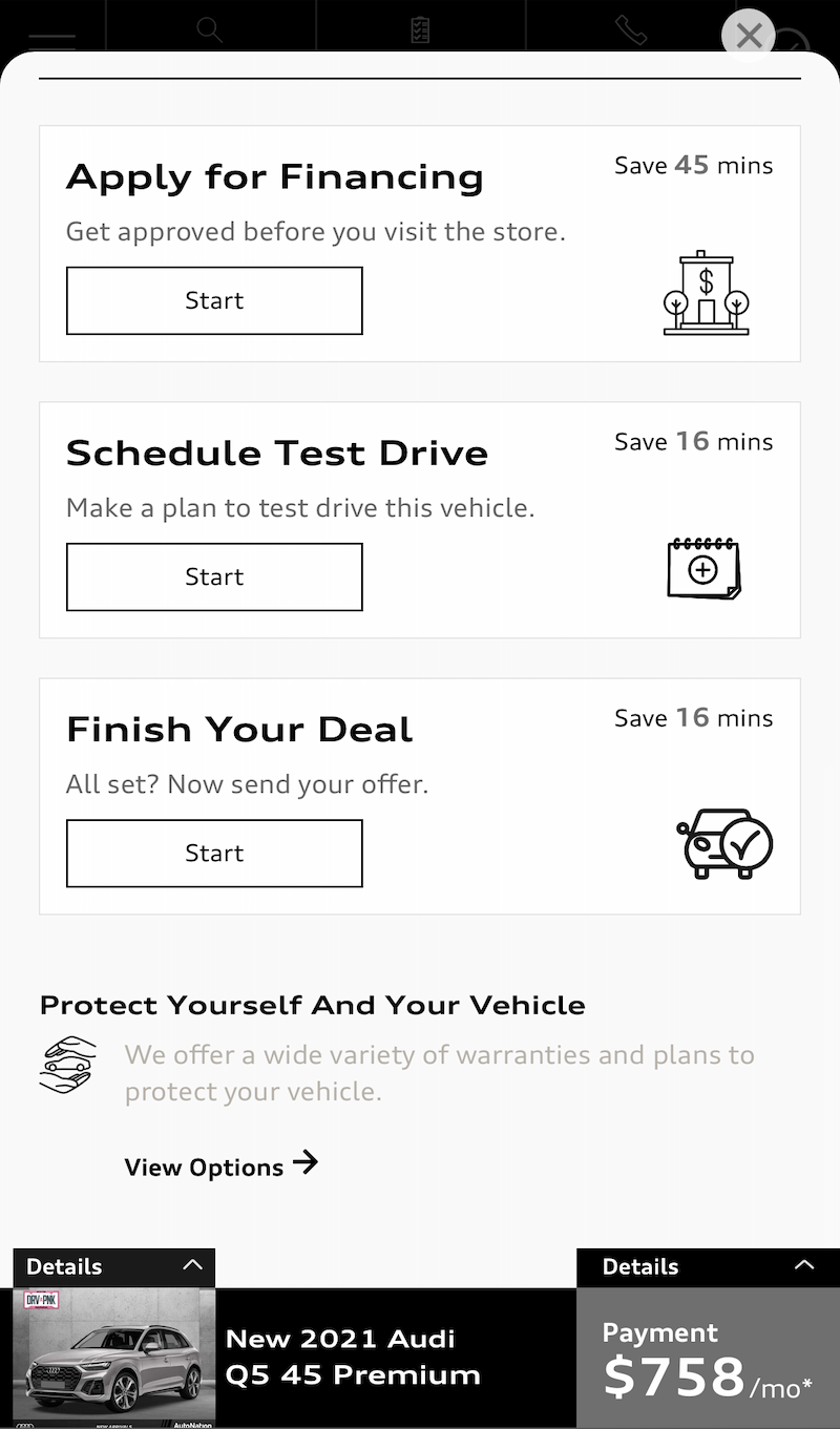 Buy Your Car Online - Build Your Payment & More | Audi Plano