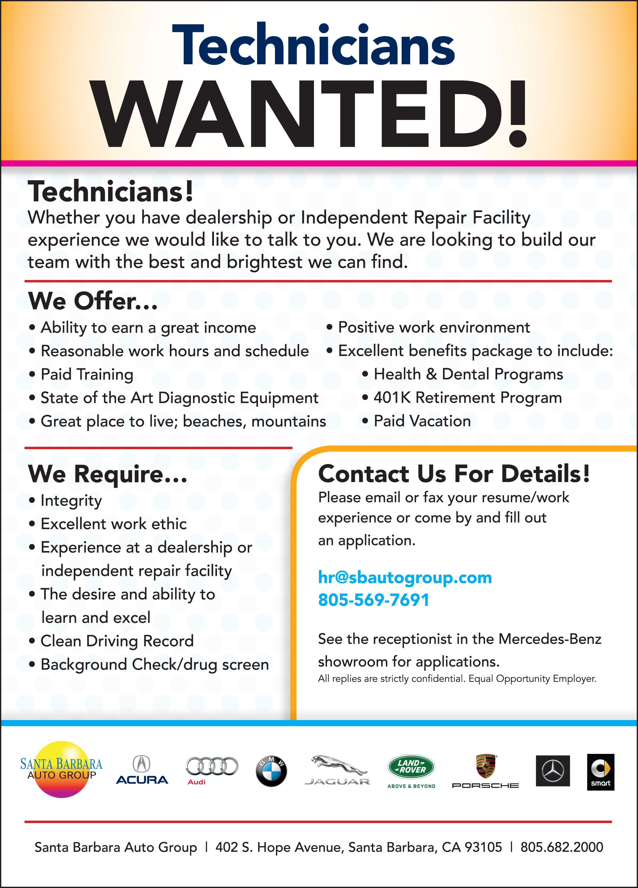 Employment Opportunities Santa Barbara Auto Group