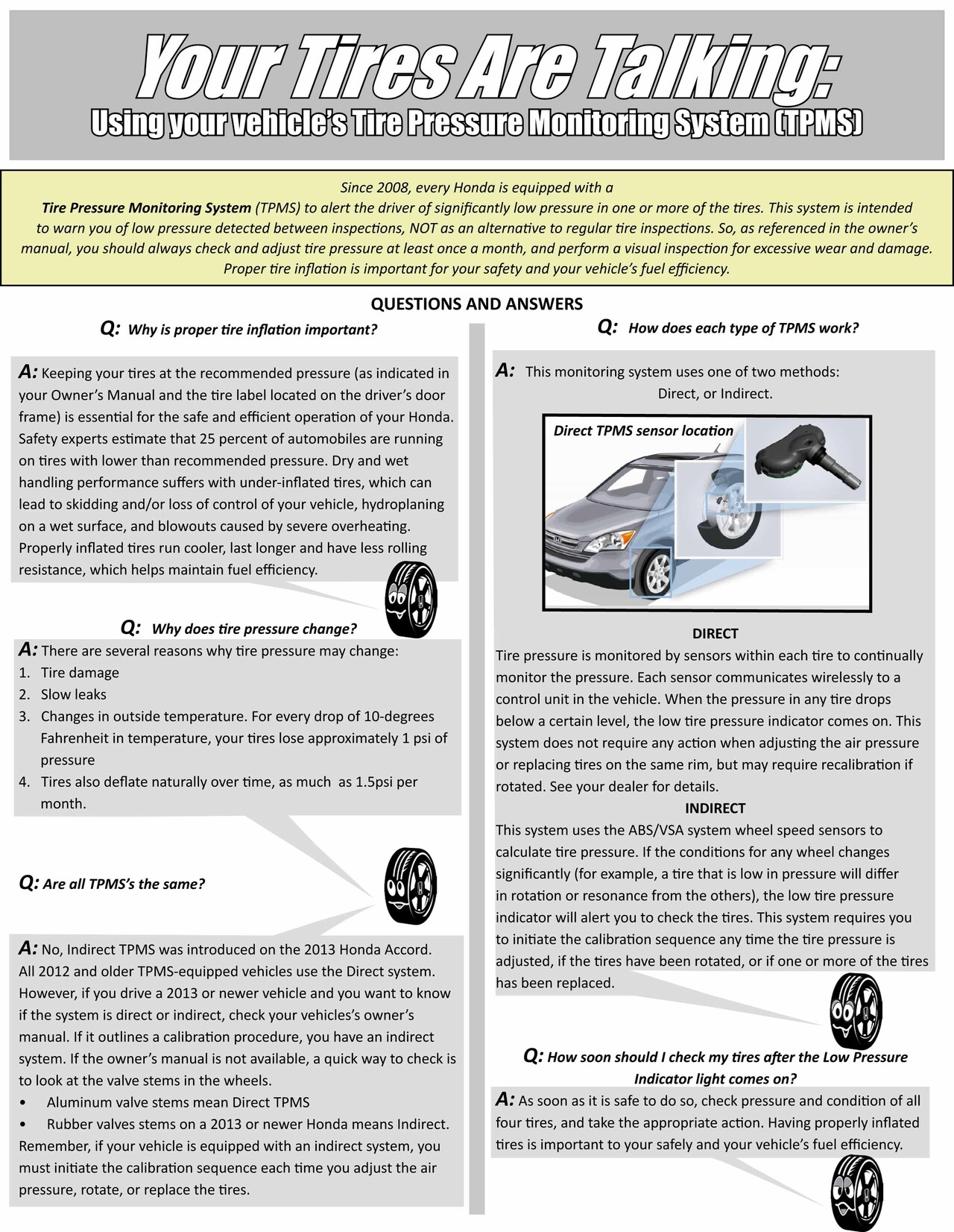 Using Your Honda's Tire Pressure Monitoring System | The Automaster Honda