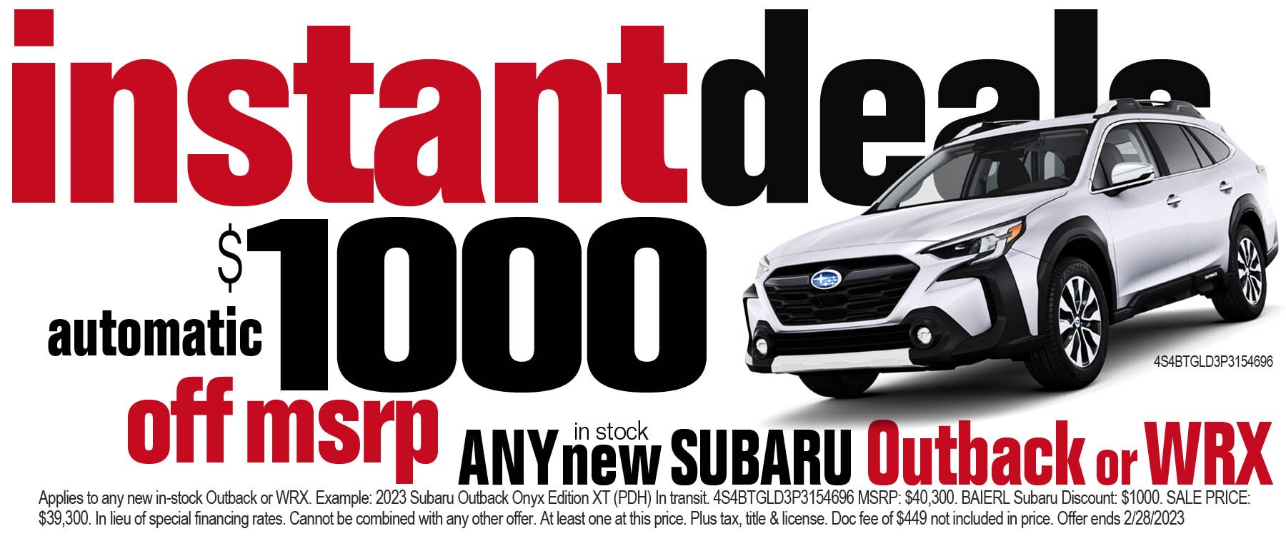 New BAIERL Subaru Specials in Pittsburgh | Baierl Subaru
