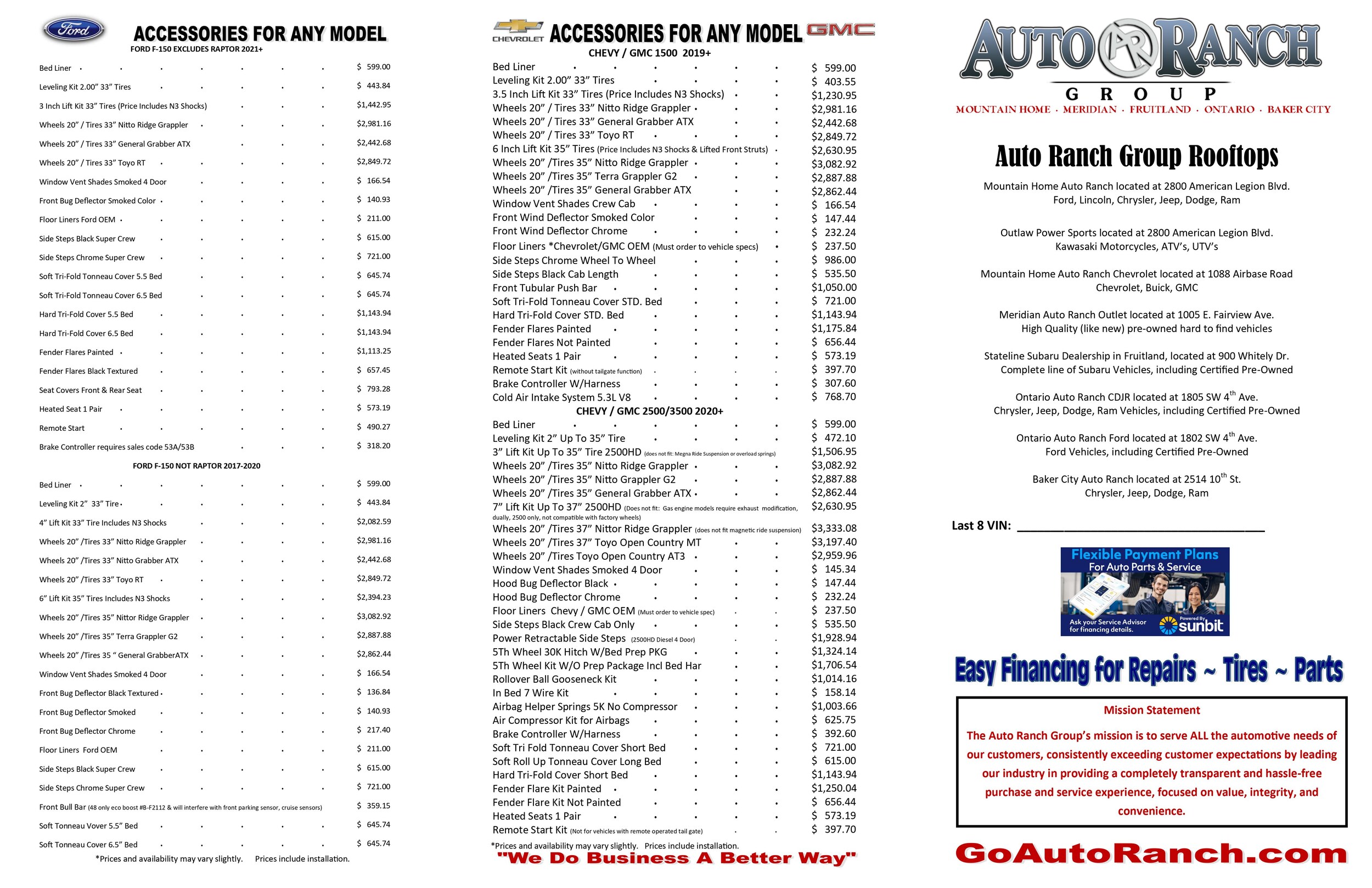 Auto Ranch Group Customs | Car Accessories near La Grande