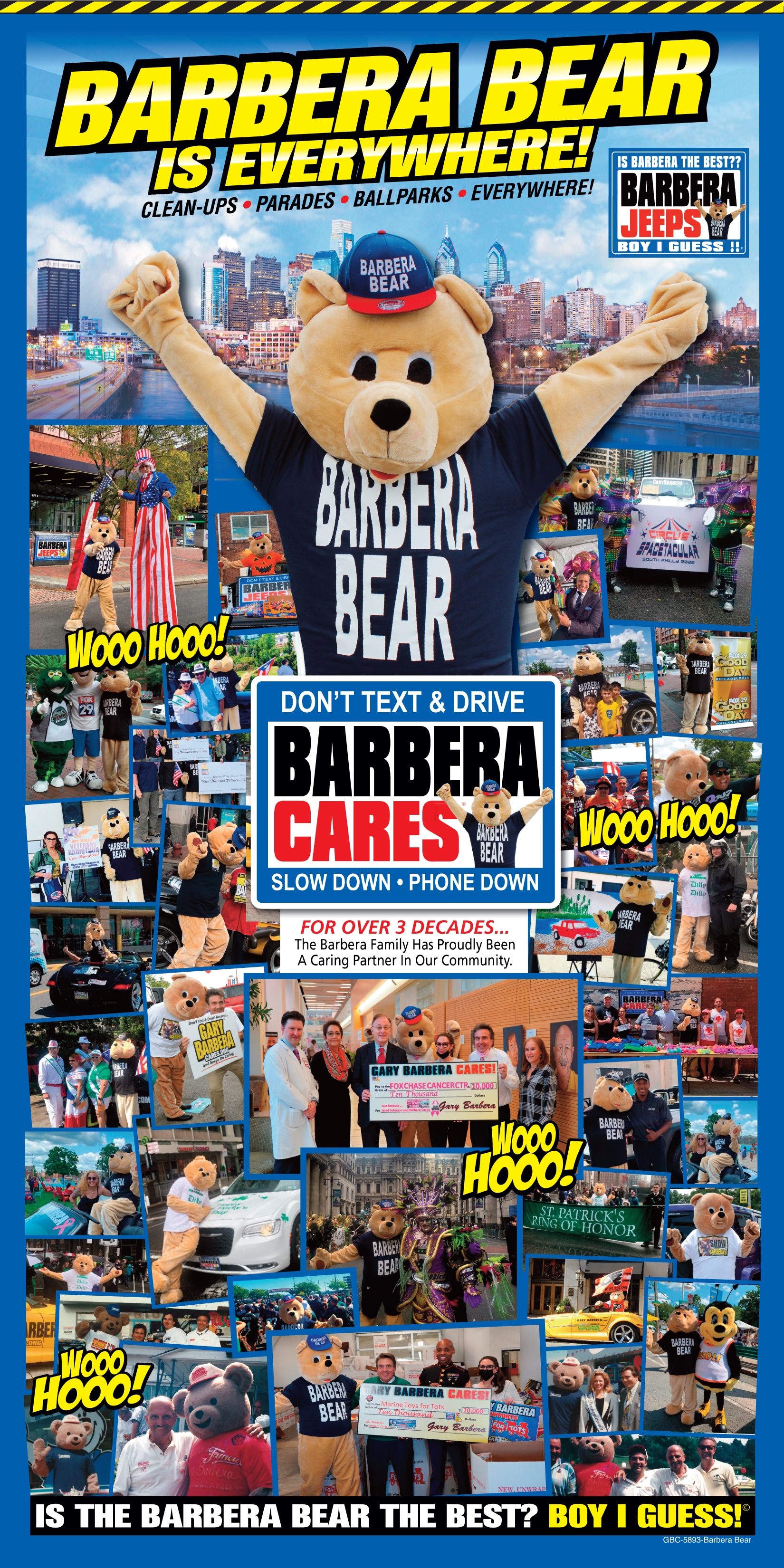 World Famous Barbera Cares Bear | Gary Barbera's On the Blvd Philadelphia