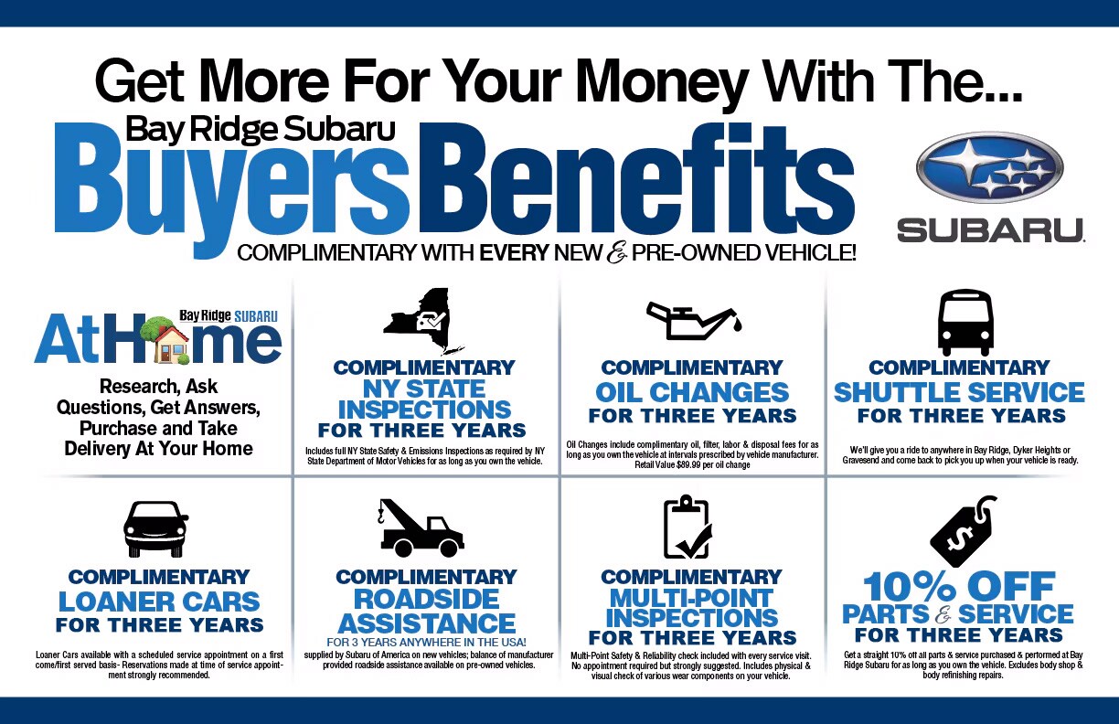 Buyer Benefits | Bay Ridge Subaru in Brooklyn, NY