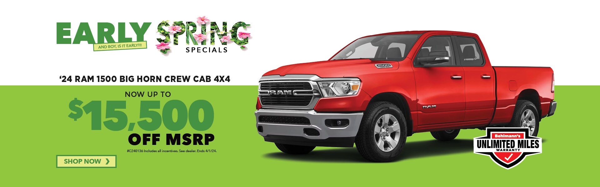 Monthly Specials | Behlmann Chrysler Dodge Jeep Ram