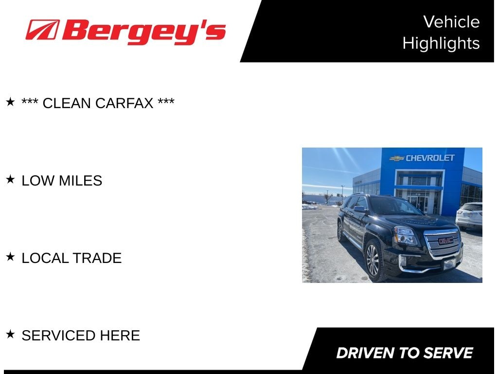 2017 GMC Terrain Denali SUV | Ebony Twilight Metallic | Bergey's Ford ...
