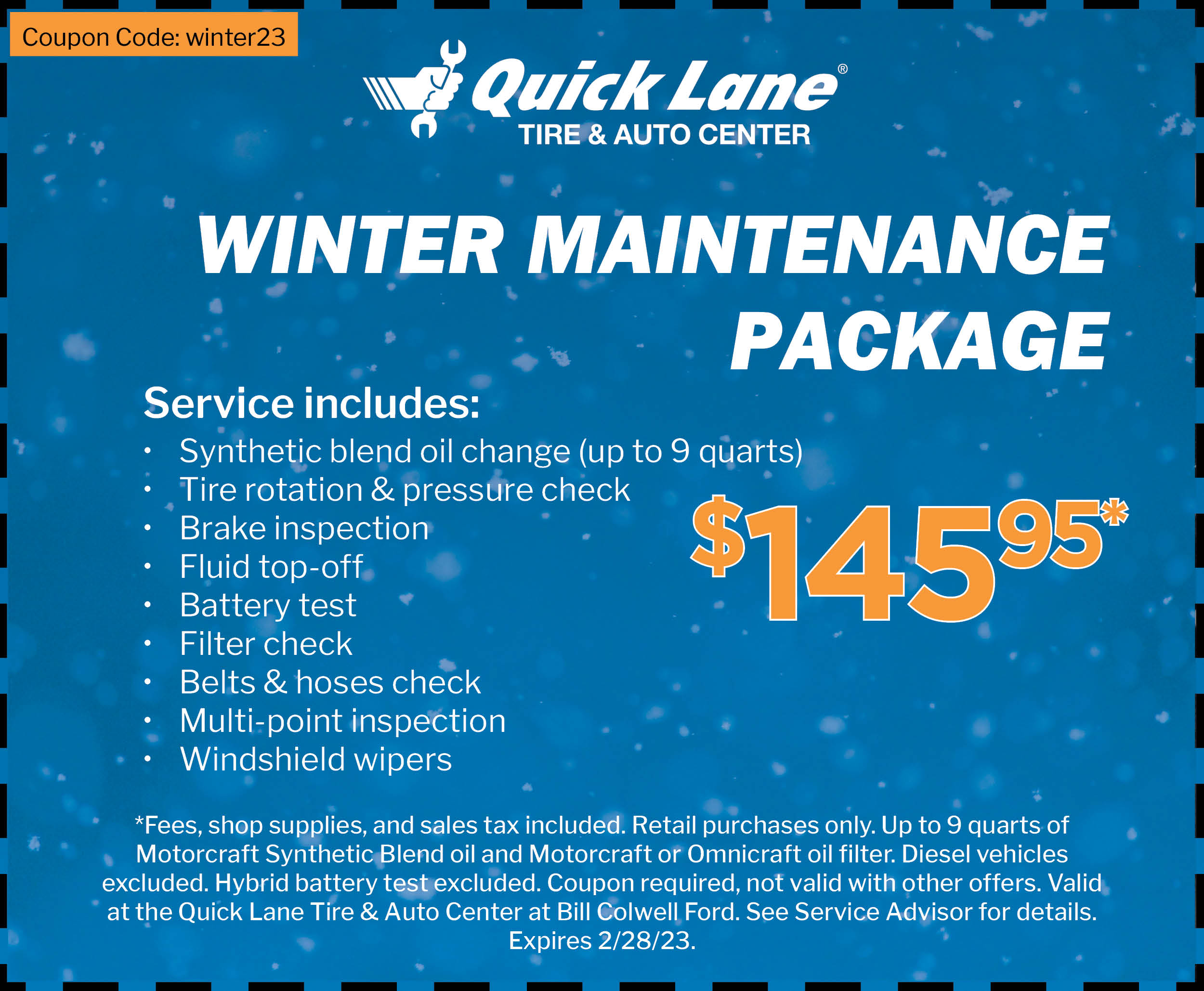 Winter Maintenance Package | Bill Colwell Ford