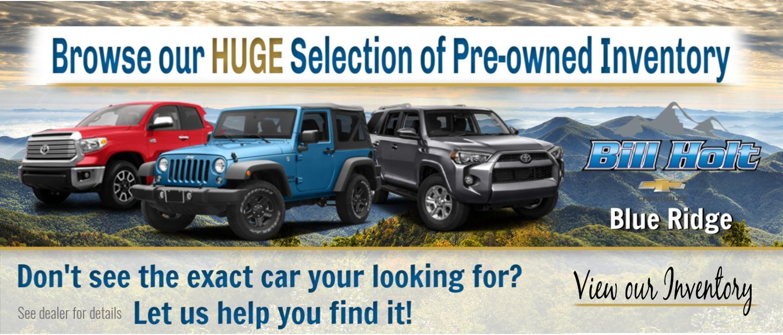 BILL HOLT CHEVROLET OF BLUE RIDGE, INC. | New Chevrolet Dealership in ...