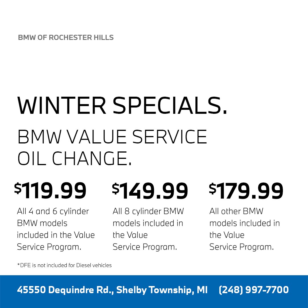 BMW Service Promotions in Rochester Hills