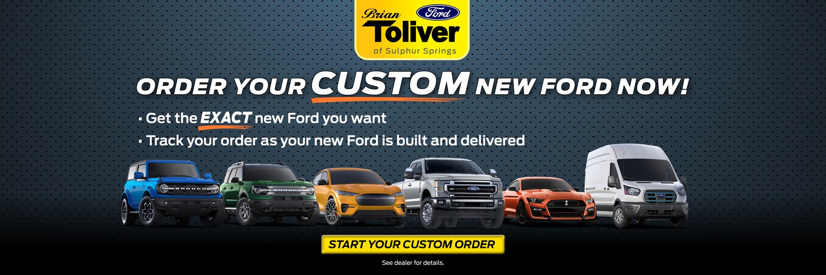 Brian Toliver Ford of Sulphur Springs