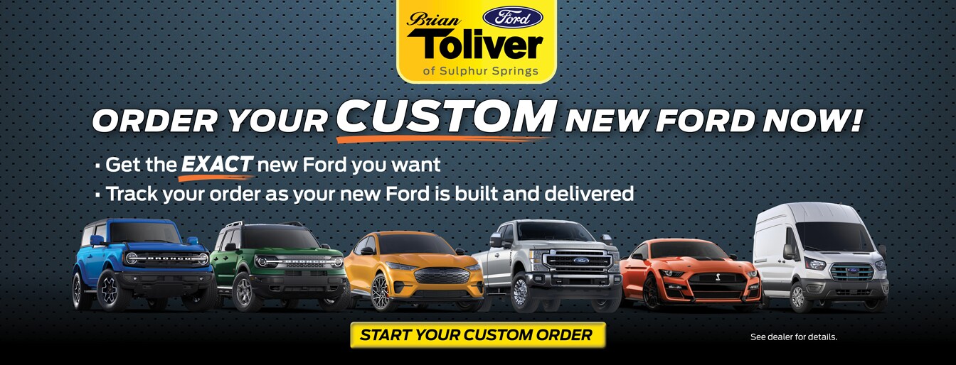 Brian Toliver Ford of Sulphur Springs