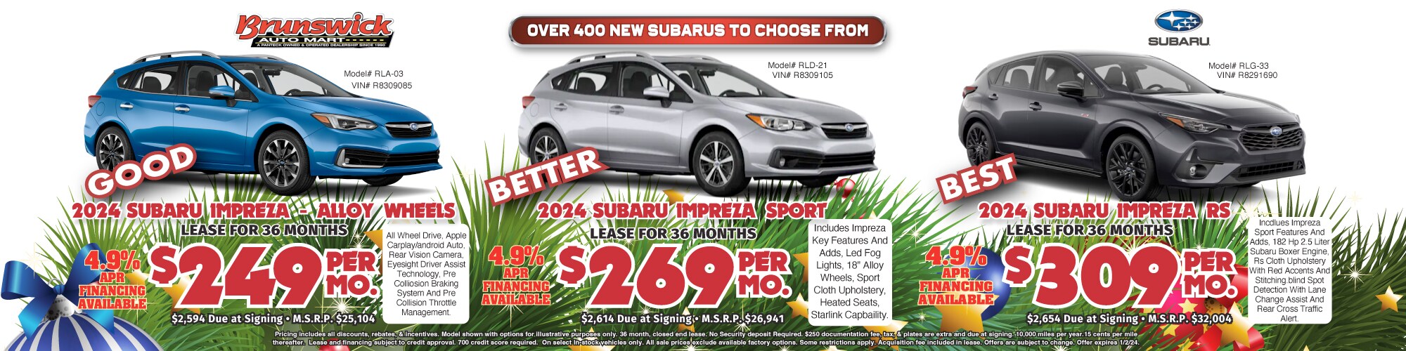Brunswick Subaru Specials | Click Below To View Offer Inventory ...