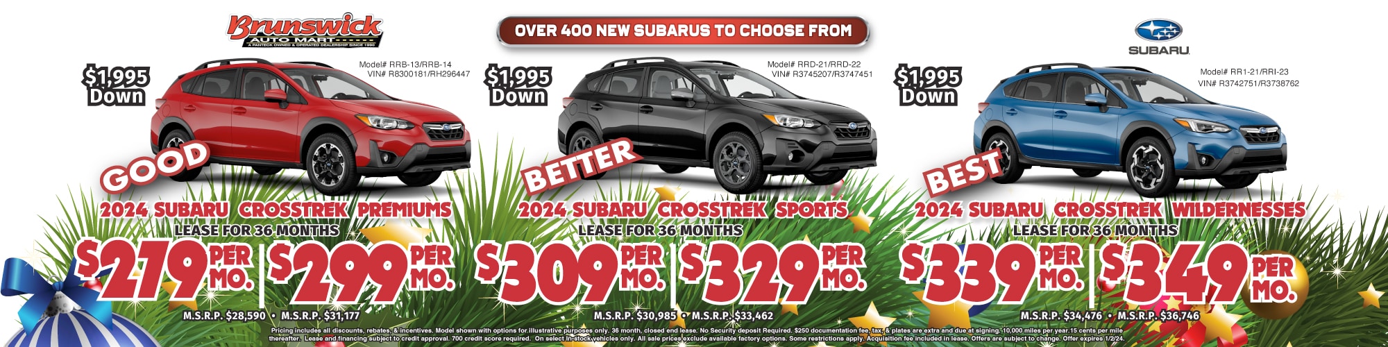 Brunswick Subaru Specials | Click Below To View Offer Inventory ...