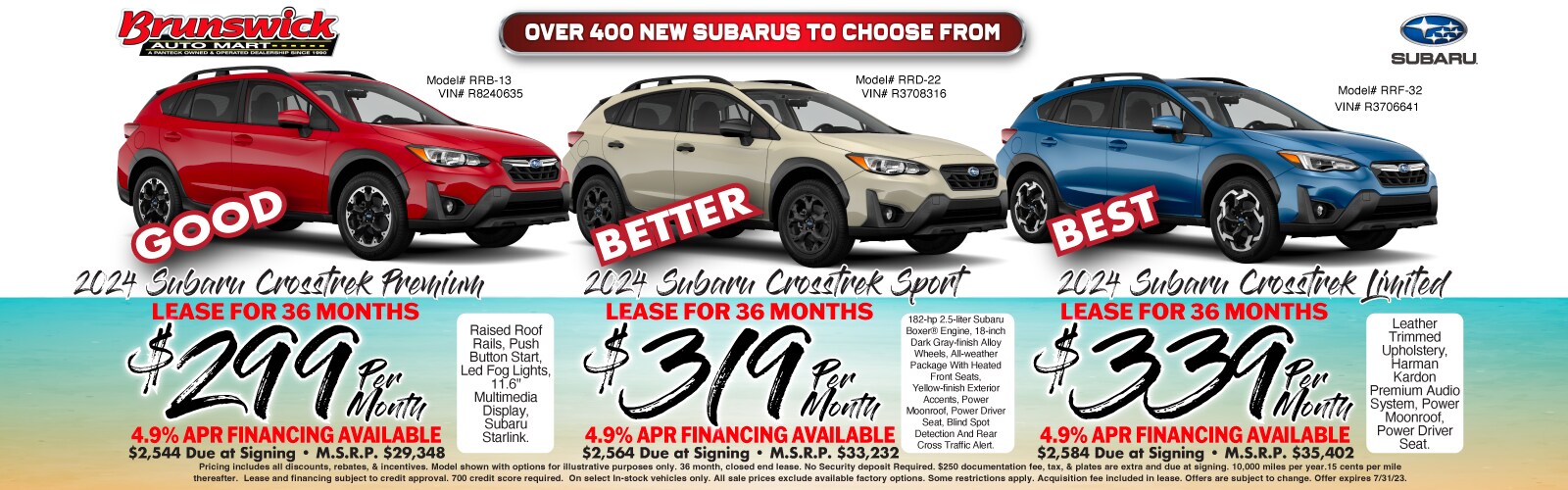Brunswick Subaru Specials | Click Below To View Offer Inventory ...