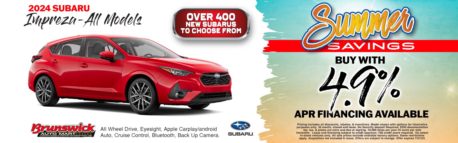 Brunswick Subaru Specials | Click Below To View Offer Inventory ...