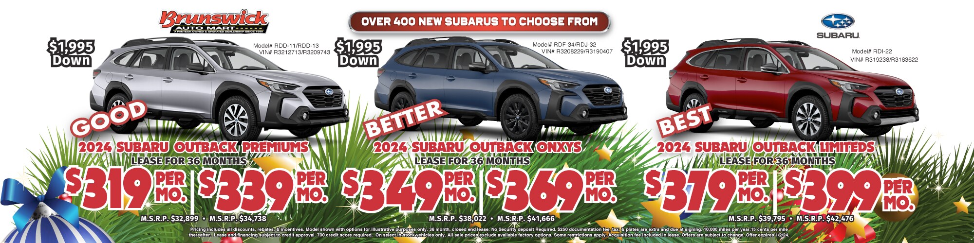 Brunswick Subaru Specials | Click Below To View Offer Inventory ...