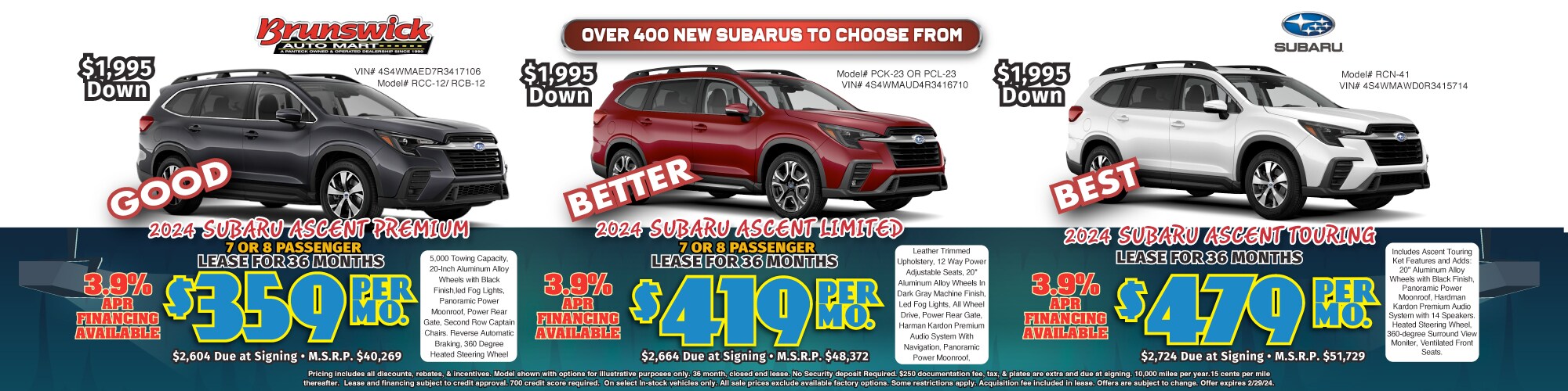 Brunswick Subaru Specials | Click Below To View Offer Inventory ...