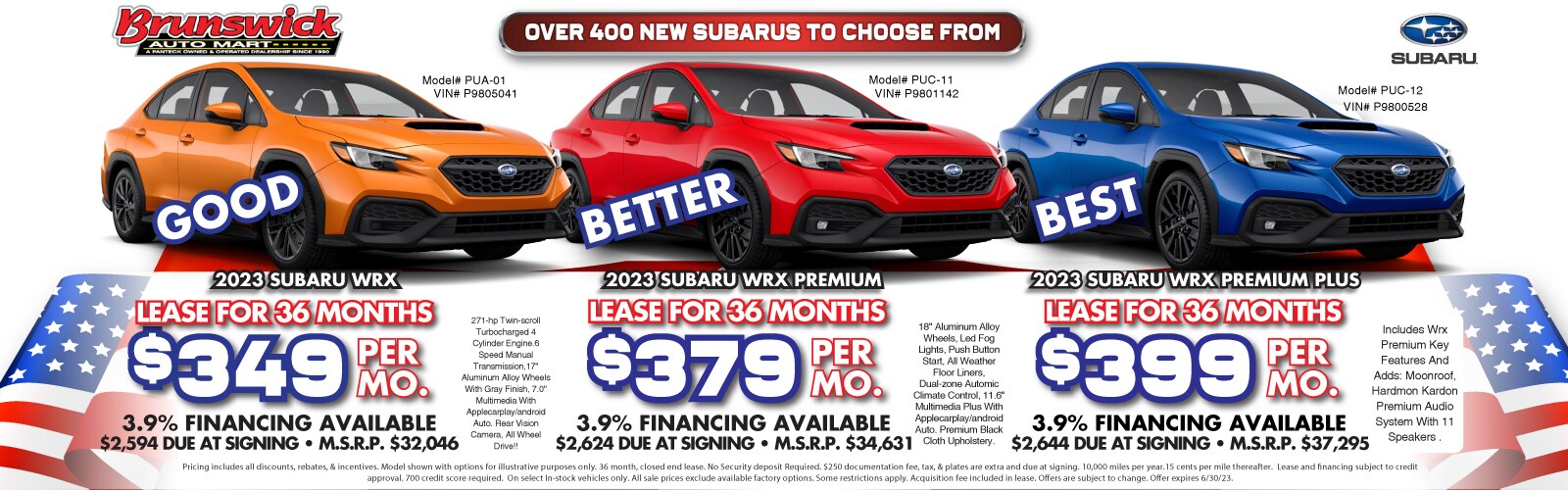Brunswick Subaru Specials | Click Below To View Offer Inventory ...