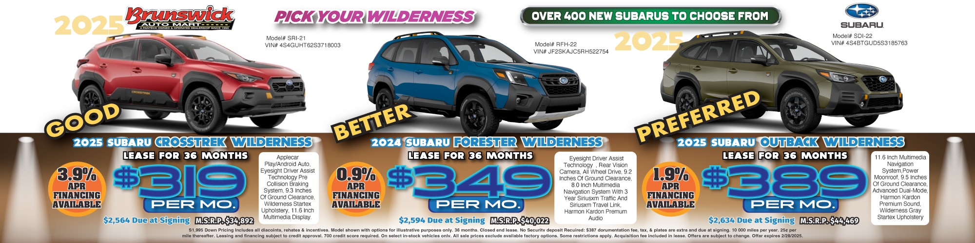 Subaru Lease Specials | Brunswick Auto Mart