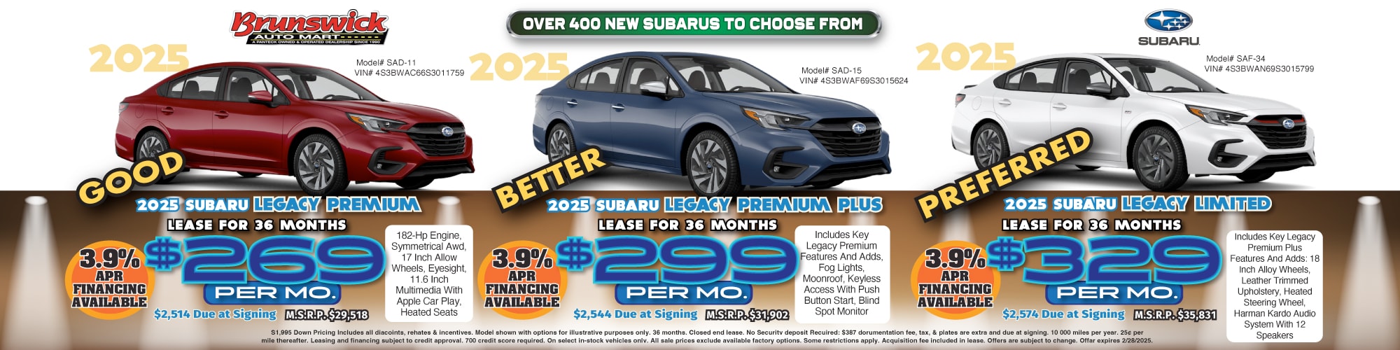 Subaru Lease Specials | Brunswick Auto Mart