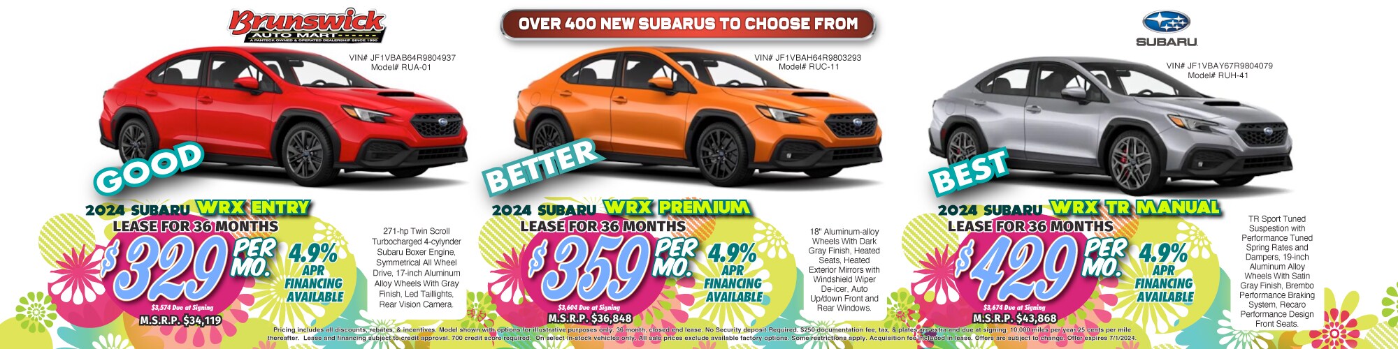 Subaru Lease Specials | Brunswick Auto Mart