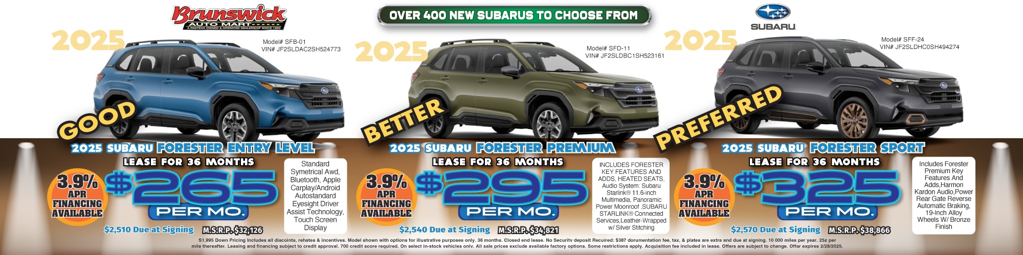 Subaru Lease Specials | Brunswick Auto Mart
