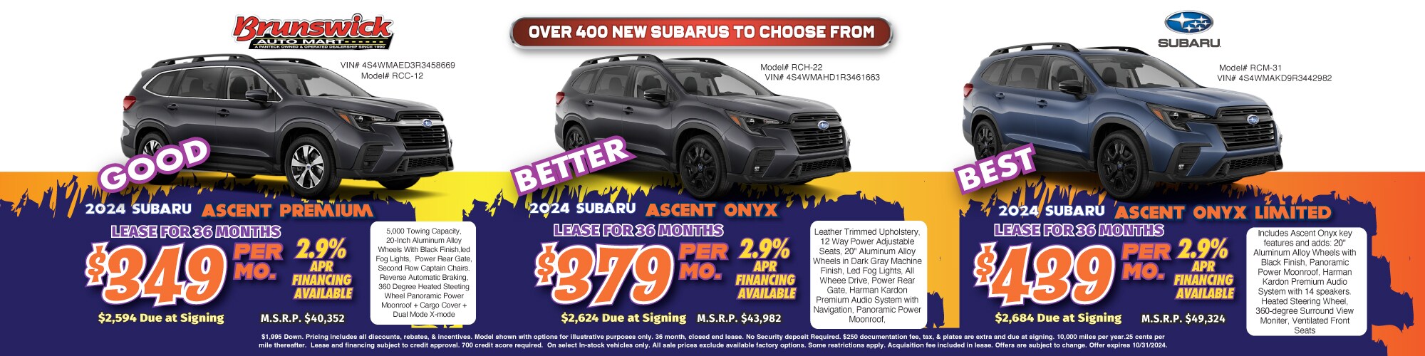 Subaru Lease Specials | Brunswick Auto Mart