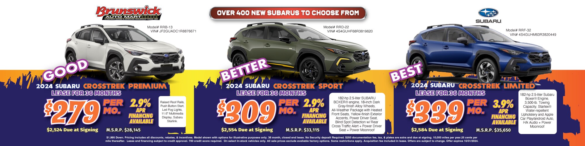 Subaru Lease Specials | Brunswick Auto Mart