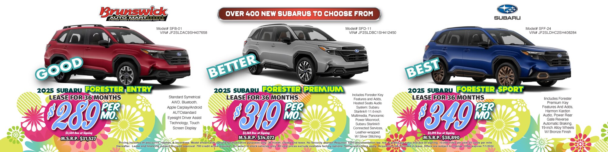 Subaru Lease Specials | Brunswick Auto Mart