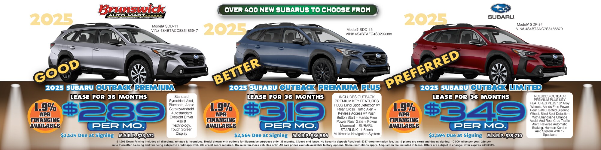 Subaru Lease Specials | Brunswick Auto Mart