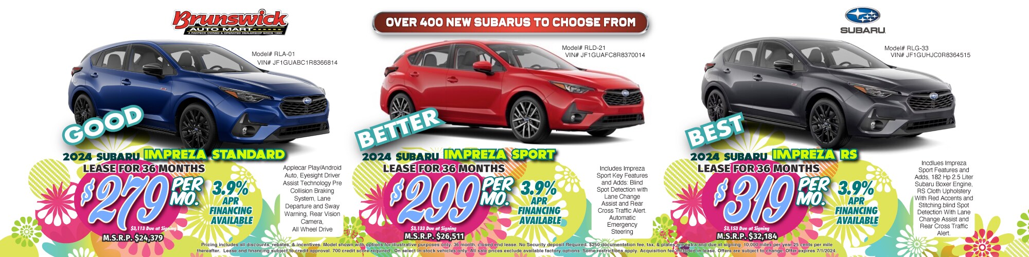 Subaru Lease Specials | Brunswick Auto Mart