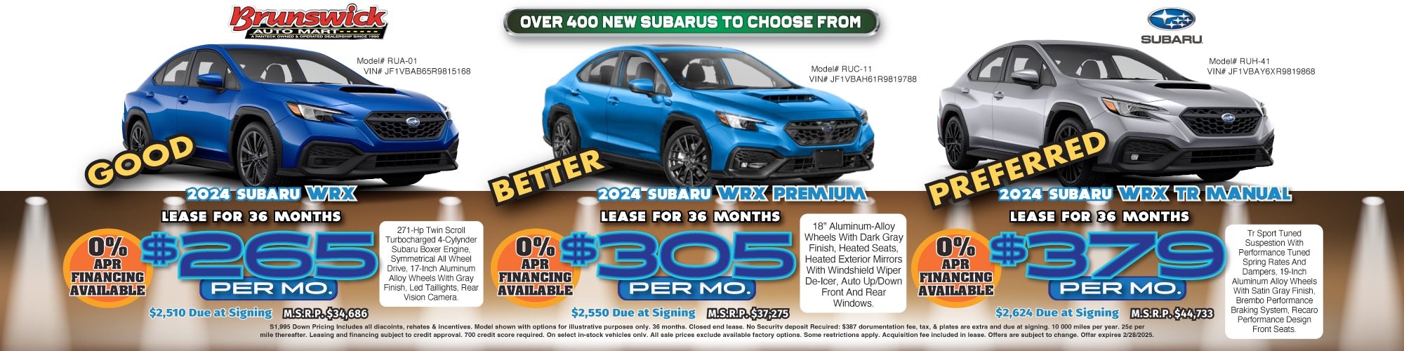 Subaru Lease Specials | Brunswick Auto Mart
