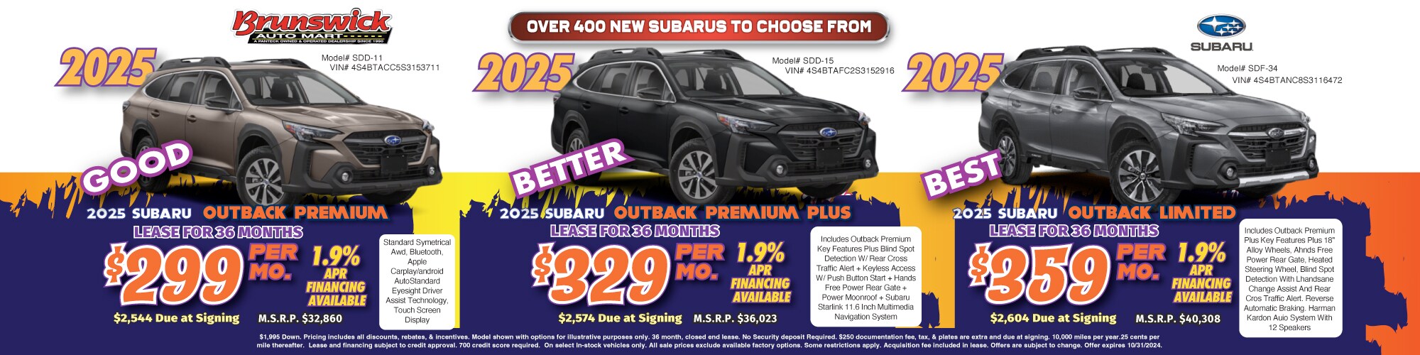 Subaru Lease Specials | Brunswick Auto Mart